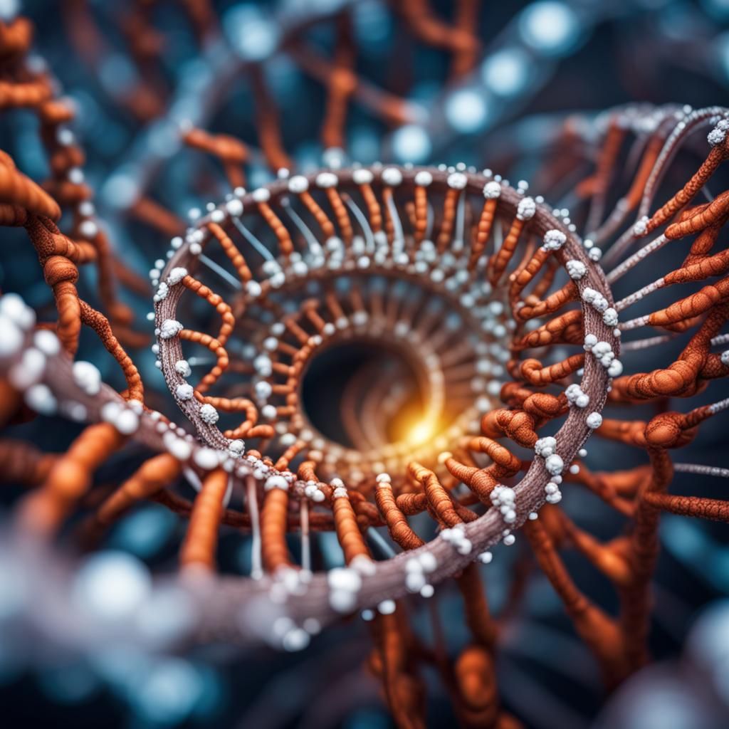 infinite organic DNA vortex; intricate details, HDR, beautifully shot ...