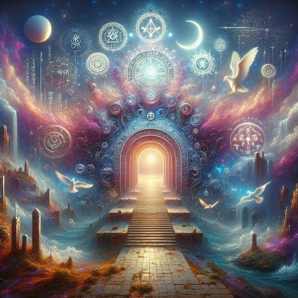 Omniversal Gateway to Higher Realms - AI Generated Artwork - NightCafe Creator