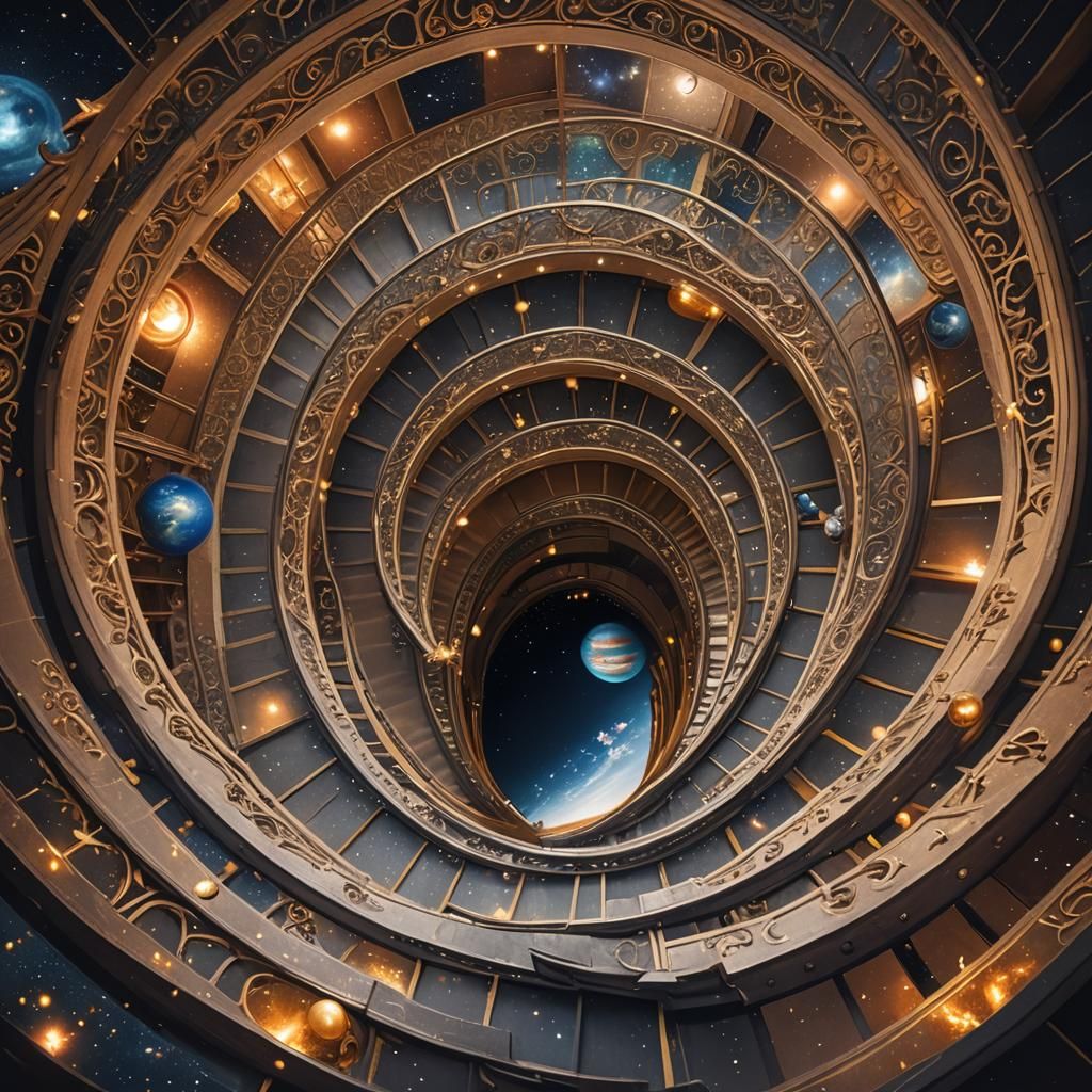 Epic Gates: I open the gates of heaven by climbing a spiral staircase ...