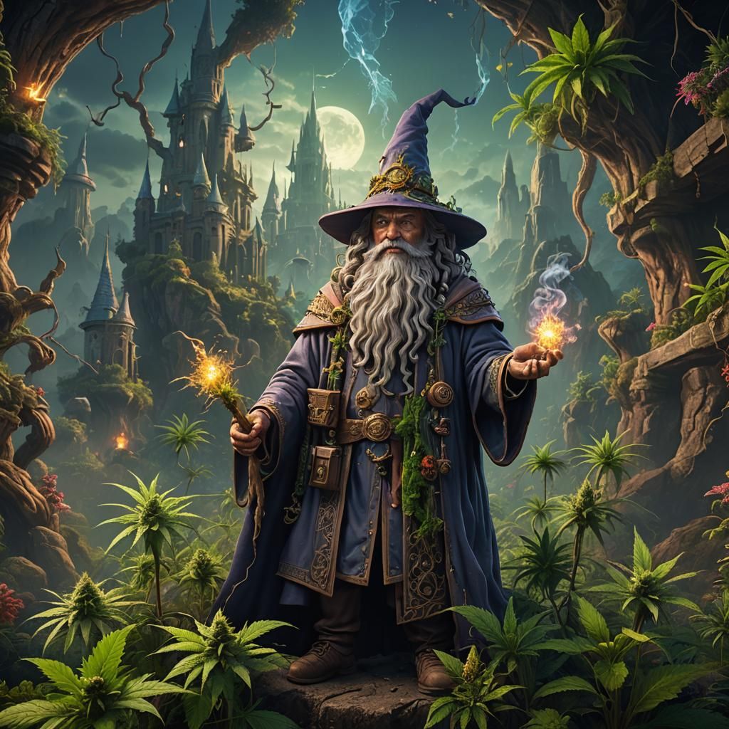 A marijuana wizard - AI Generated Artwork - NightCafe Creator