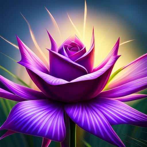 Purple rose - AI Generated Artwork - NightCafe Creator