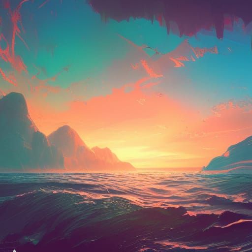 Calm waters - AI Generated Artwork - NightCafe Creator