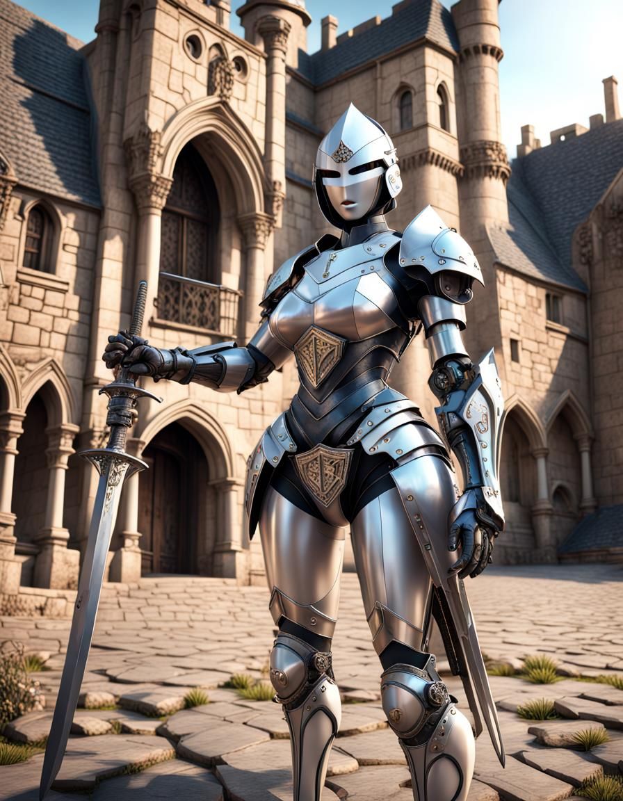 Futuristic medieval knight - AI Generated Artwork - NightCafe Creator