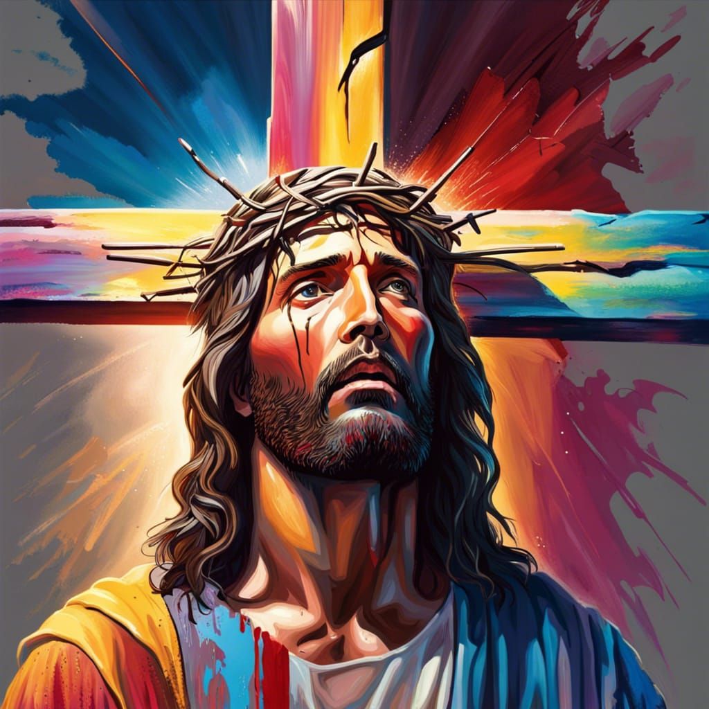 Jesus the Cross America and Love - AI Generated Artwork - NightCafe Creator