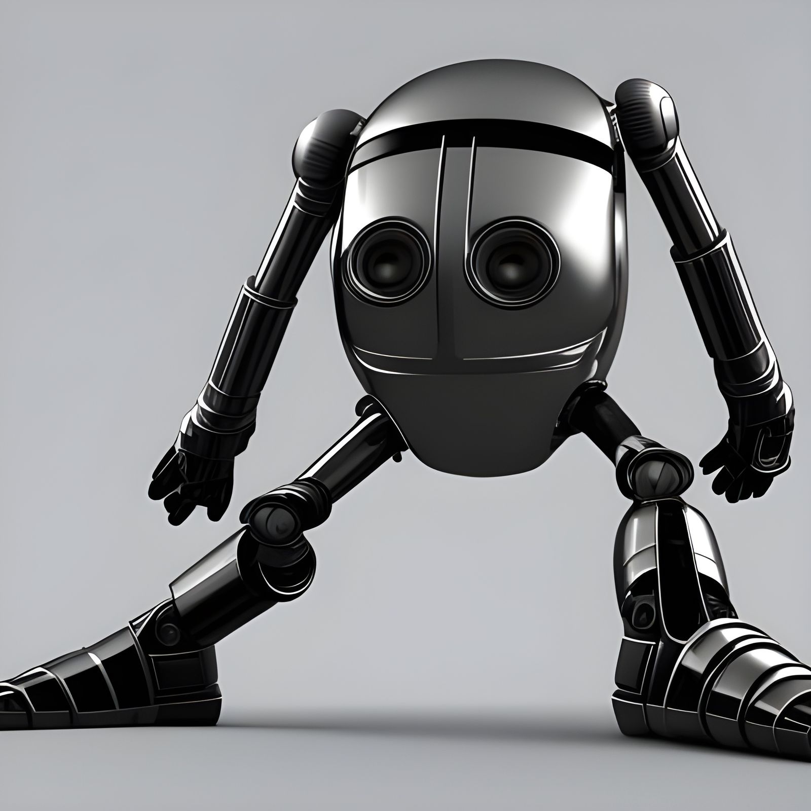 Chrome droid - AI Generated Artwork - NightCafe Creator