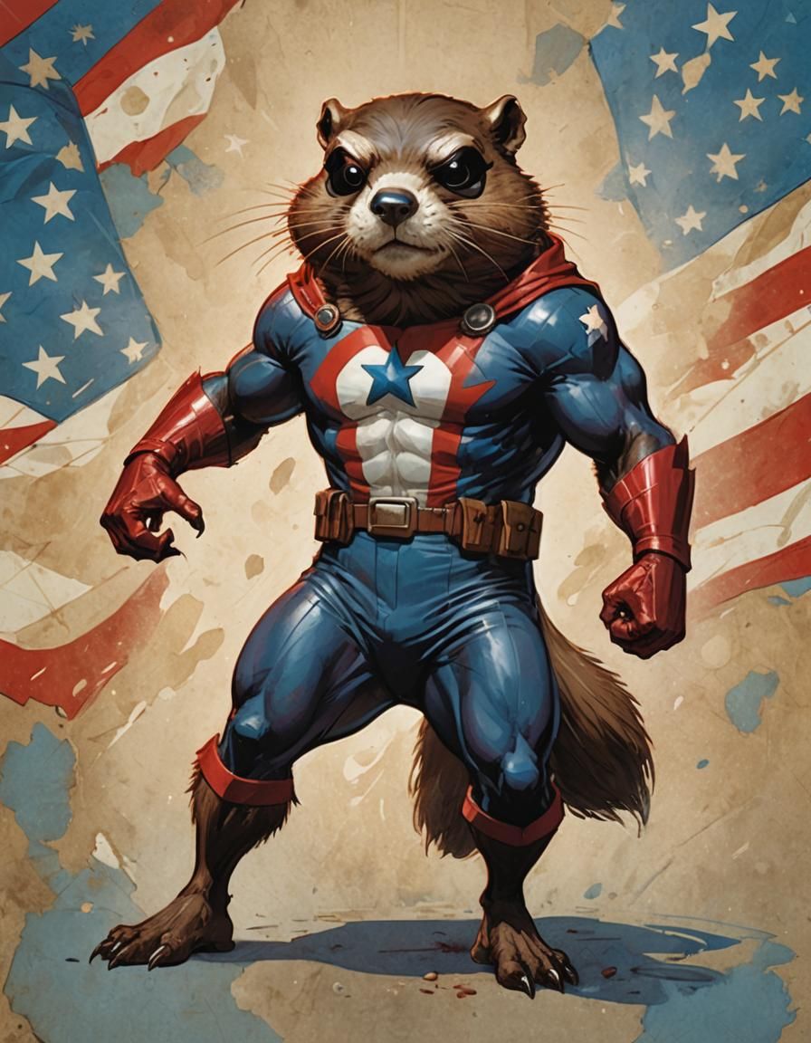 Beaver the Superhero - AI Generated Artwork - NightCafe Creator