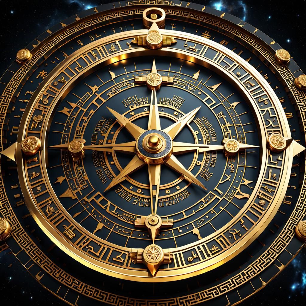 Babylonian Compass 2 - AI Generated Artwork - NightCafe Creator
