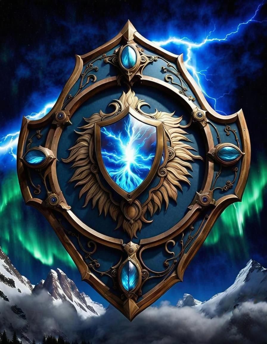 Mythical Lightning Empowered Shield - AI Generated Artwork - NightCafe ...