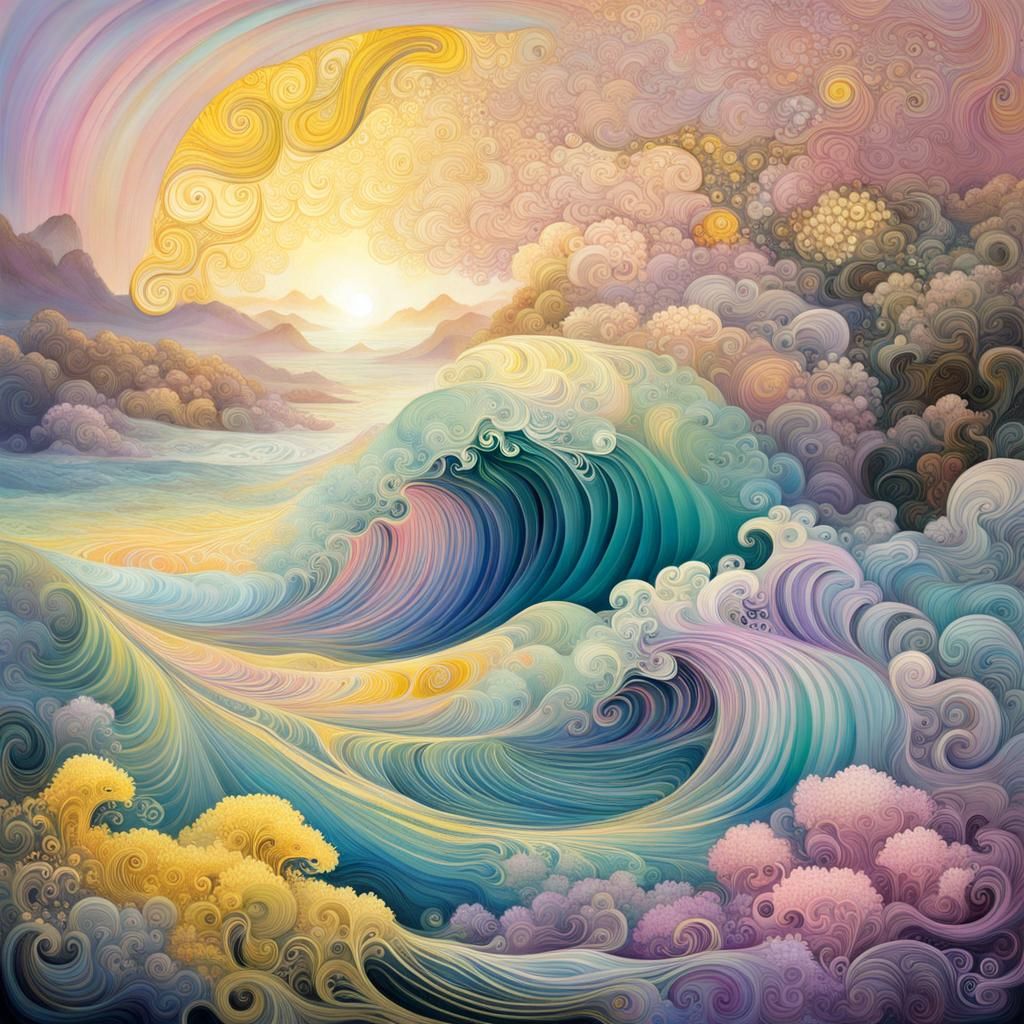 Abstract landscape #3 - AI Generated Artwork - NightCafe Creator