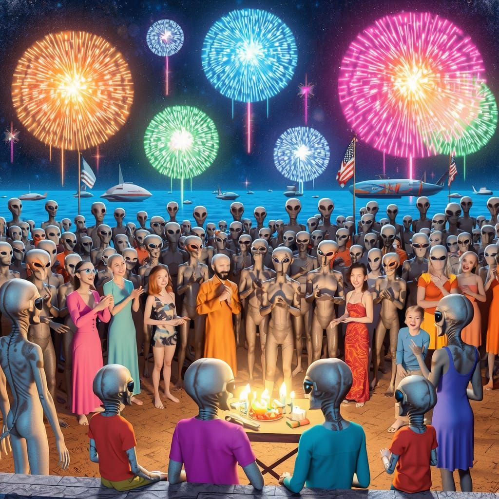 an image of an alien planet zoo with a recreated human habitat and ...