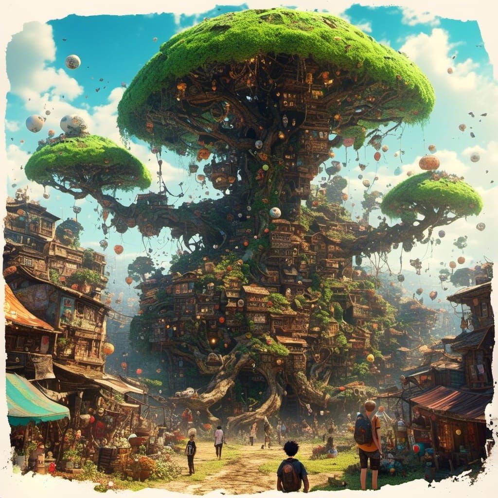 Tree of a Forgotten Civilization 1 🌳 - AI Generated Artwork - NightCafe ...
