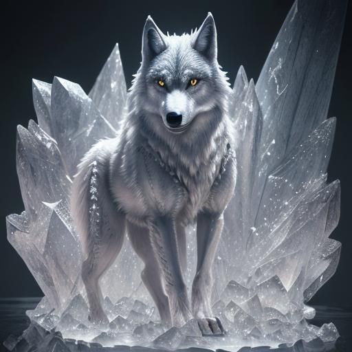 Wolf Crystal - AI Generated Artwork - NightCafe Creator