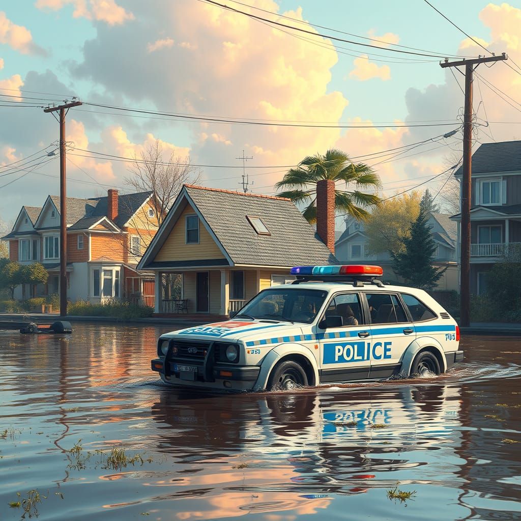 Abandoned Suburb in a Futuristic Post-Apocalyptic ... - AI Art