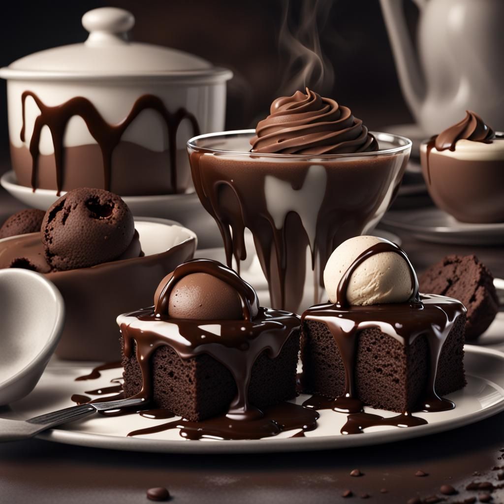 Espresso mud cakes - AI Generated Artwork - NightCafe Creator