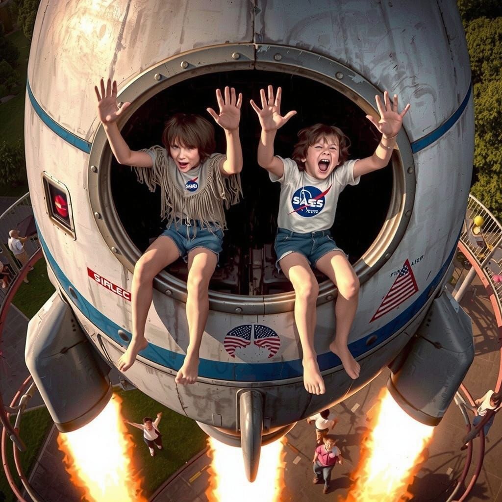 rocket - Futuristic Rocket Ship Blasts Off into Deep Blue Sk...