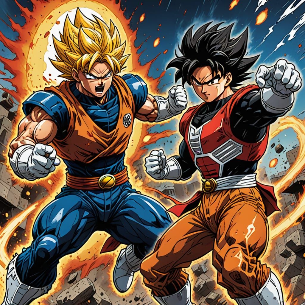 Dragon ball - Over-the-Top Shonen Manga Action Scene
