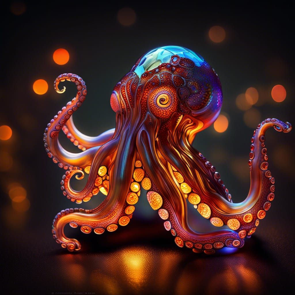Glass Octopus - AI Generated Artwork - NightCafe Creator