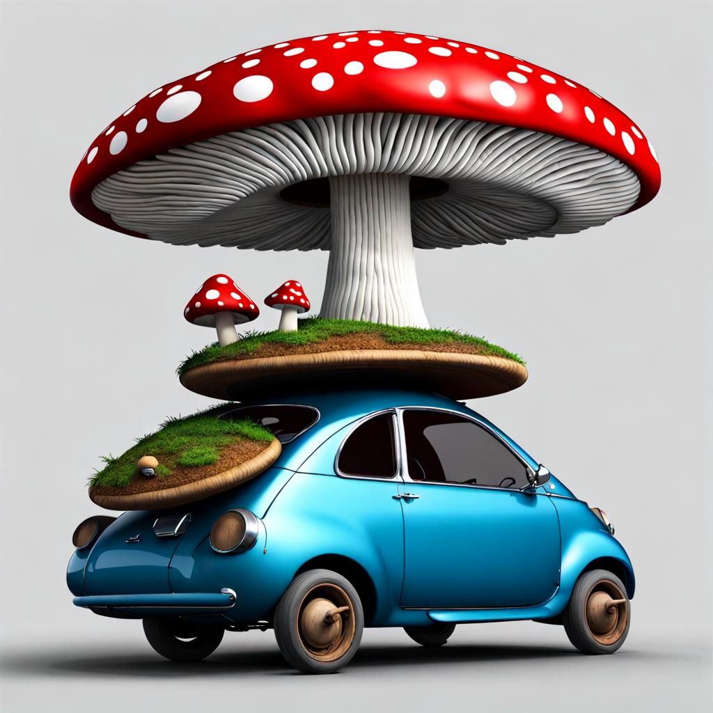 Mushroom car - AI Generated Artwork - NightCafe Creator