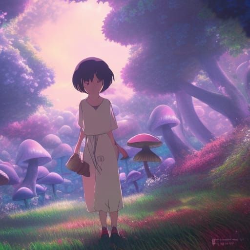 Magical mushroom princess - AI Generated Artwork - NightCafe Creator