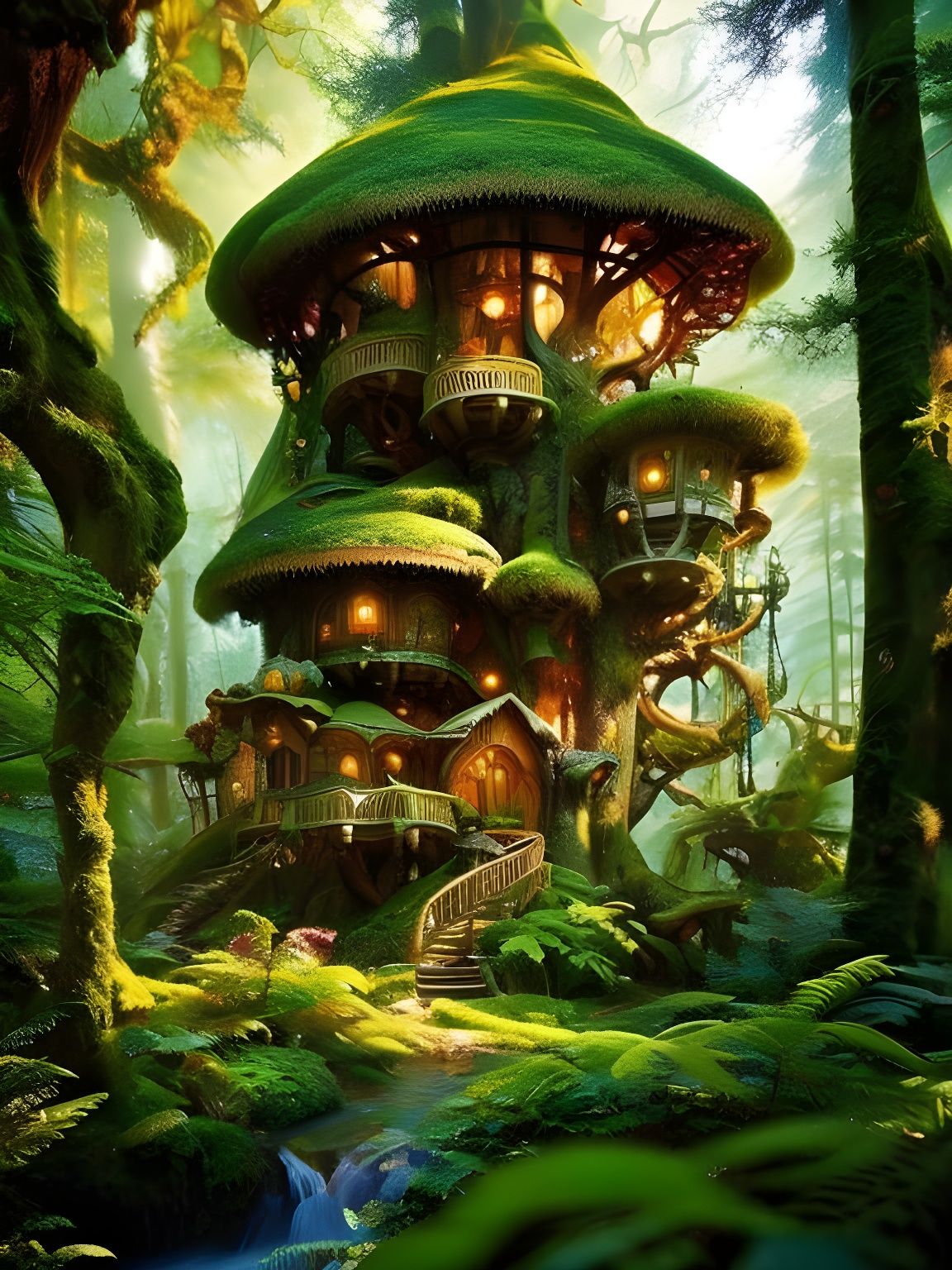 Home of the Fairytale Forest - AI Generated Artwork - NightCafe Creator