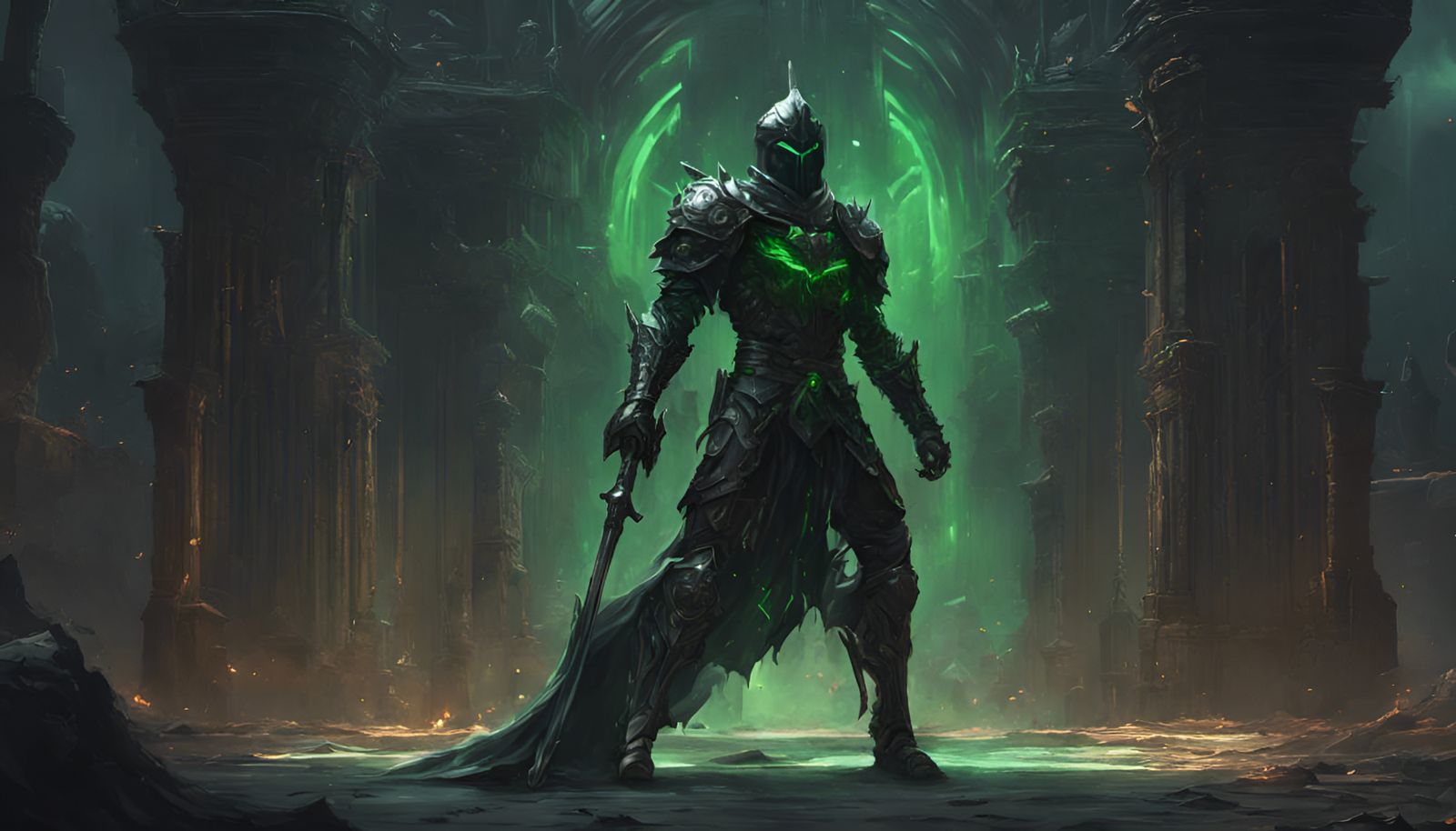 universe style void knight of the kingdom with a black armour and a ...