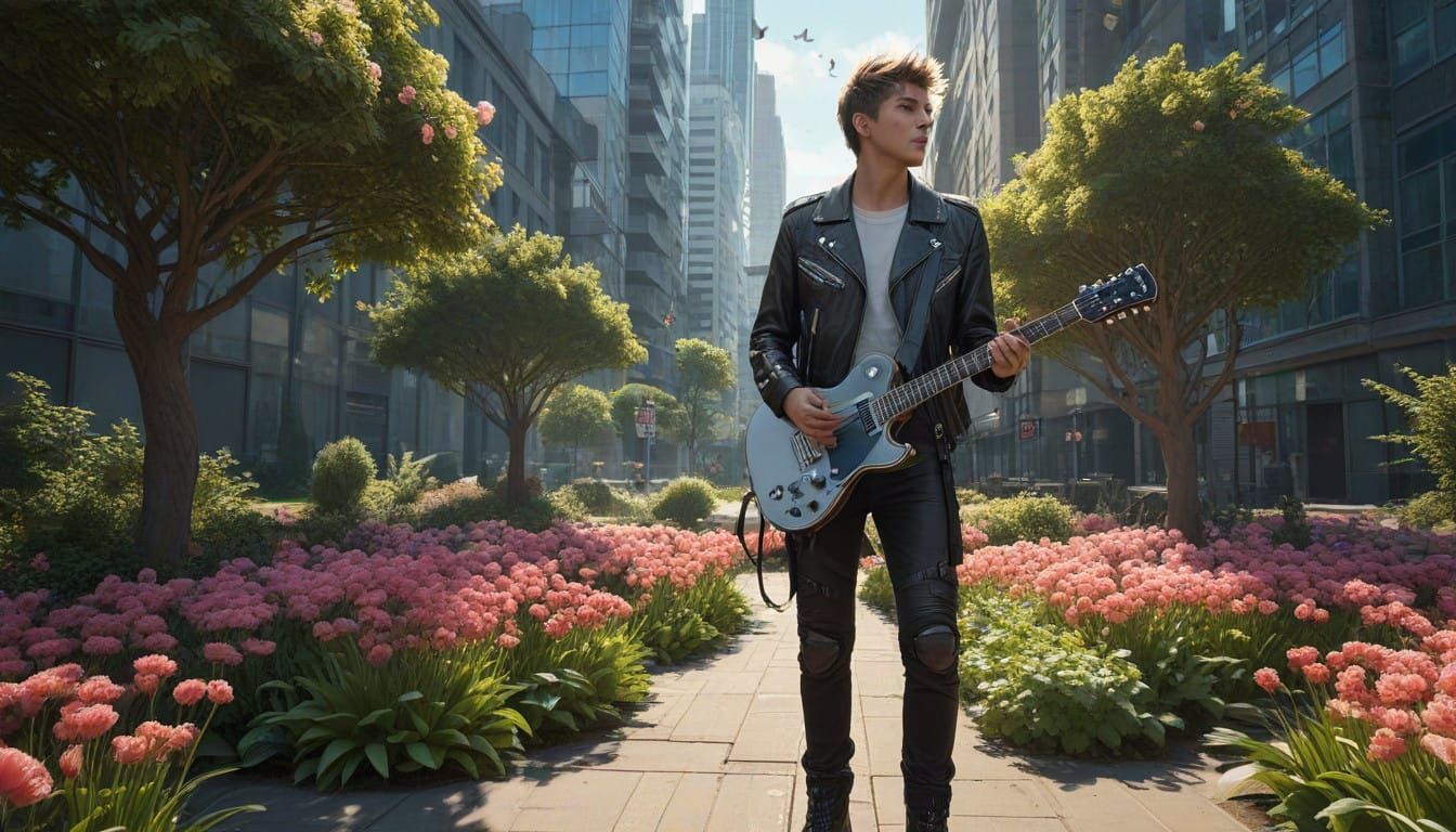 Punk guitarist boy - Punk guitarist boy