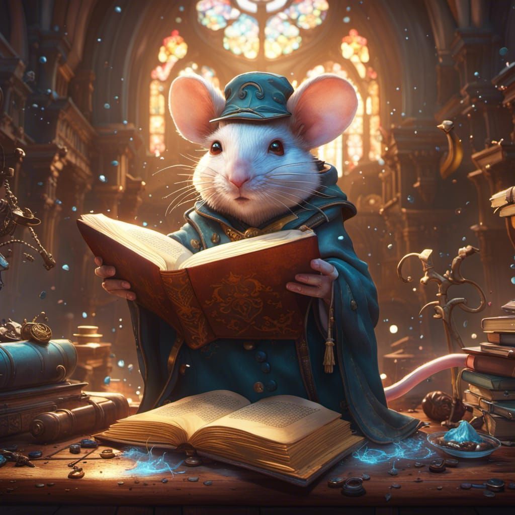Litte Mouse Wizard - AI Generated Artwork - NightCafe Creator