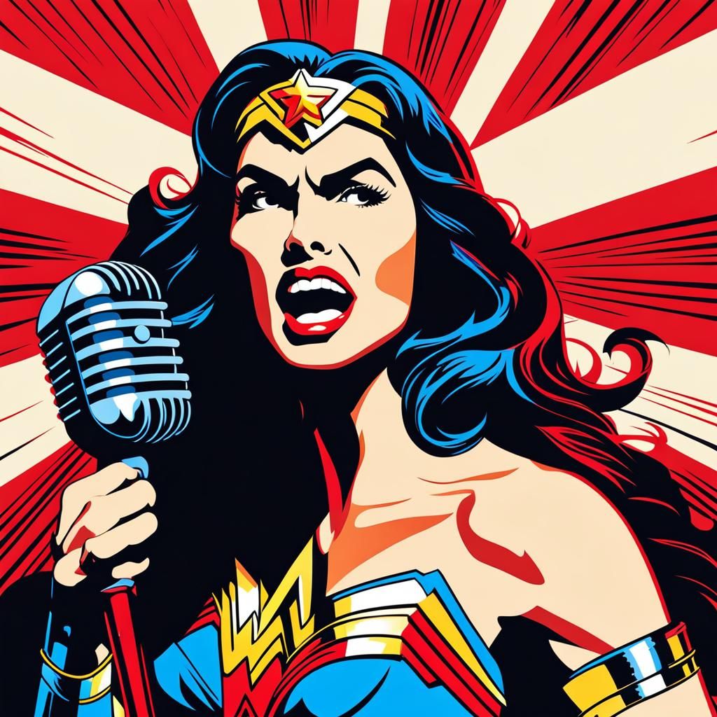 Wonder Woman as lead vocalist - Wonder Woman Rocks Out as P...