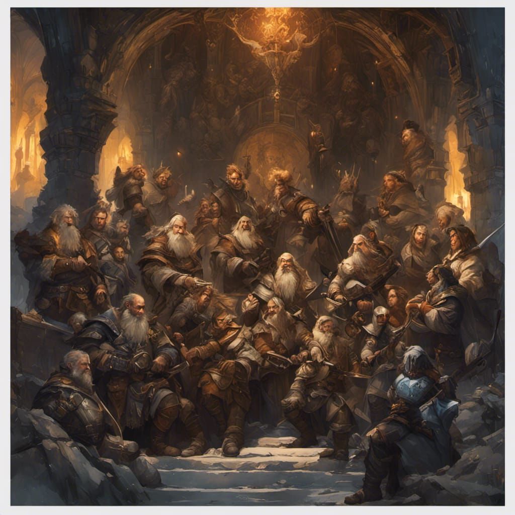 Group photo of Dwarves - AI Generated Artwork - NightCafe Creator