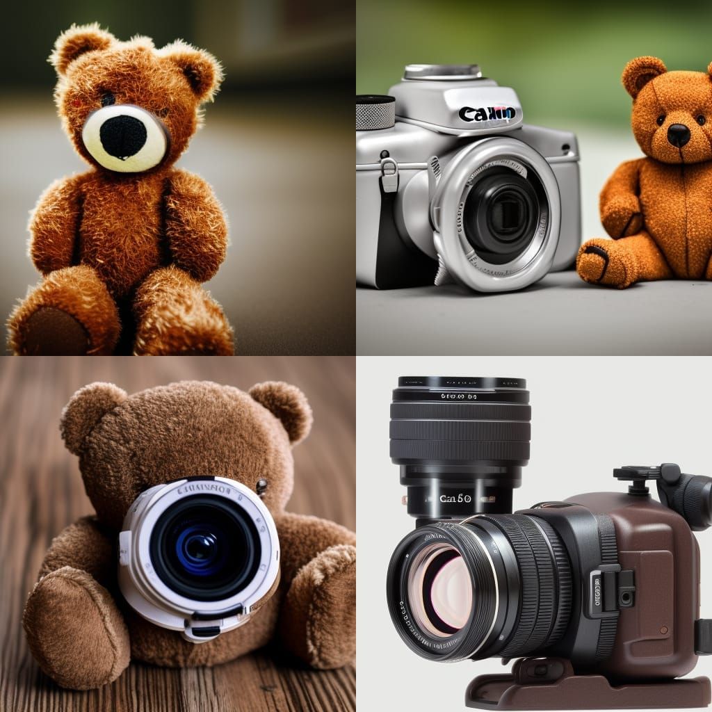Teddy bear style digital camera - AI Generated Artwork - NightCafe Creator