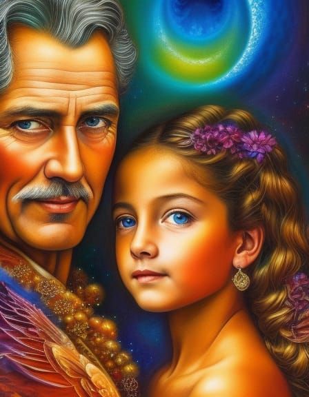 Father and daughter - AI Generated Artwork - NightCafe Creator