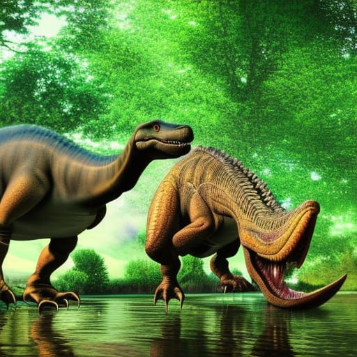 "dinosaurs" "mesozoic era" giant reptile natural lighting native ...