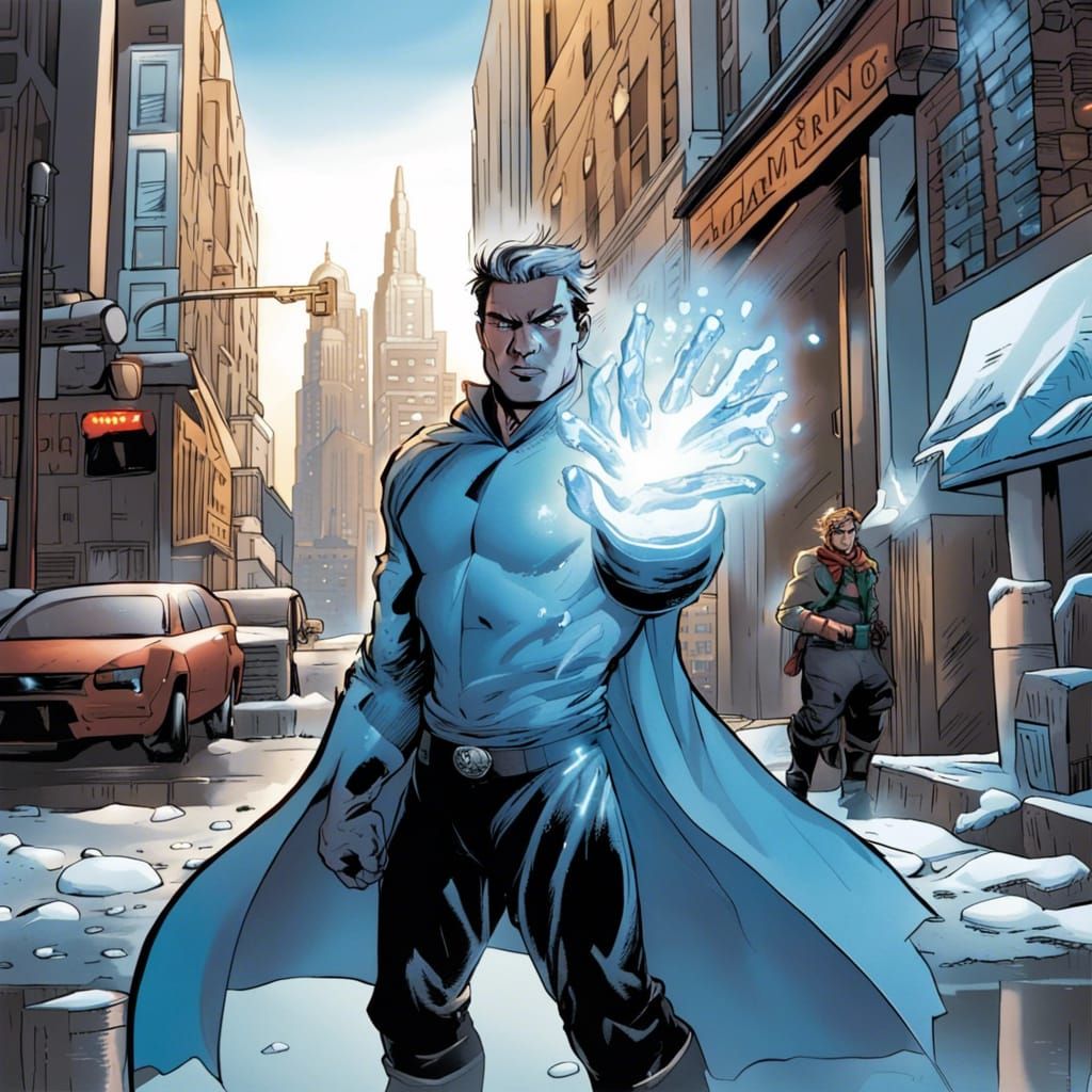Ice Hero Comic variant - AI Generated Artwork - NightCafe Creator