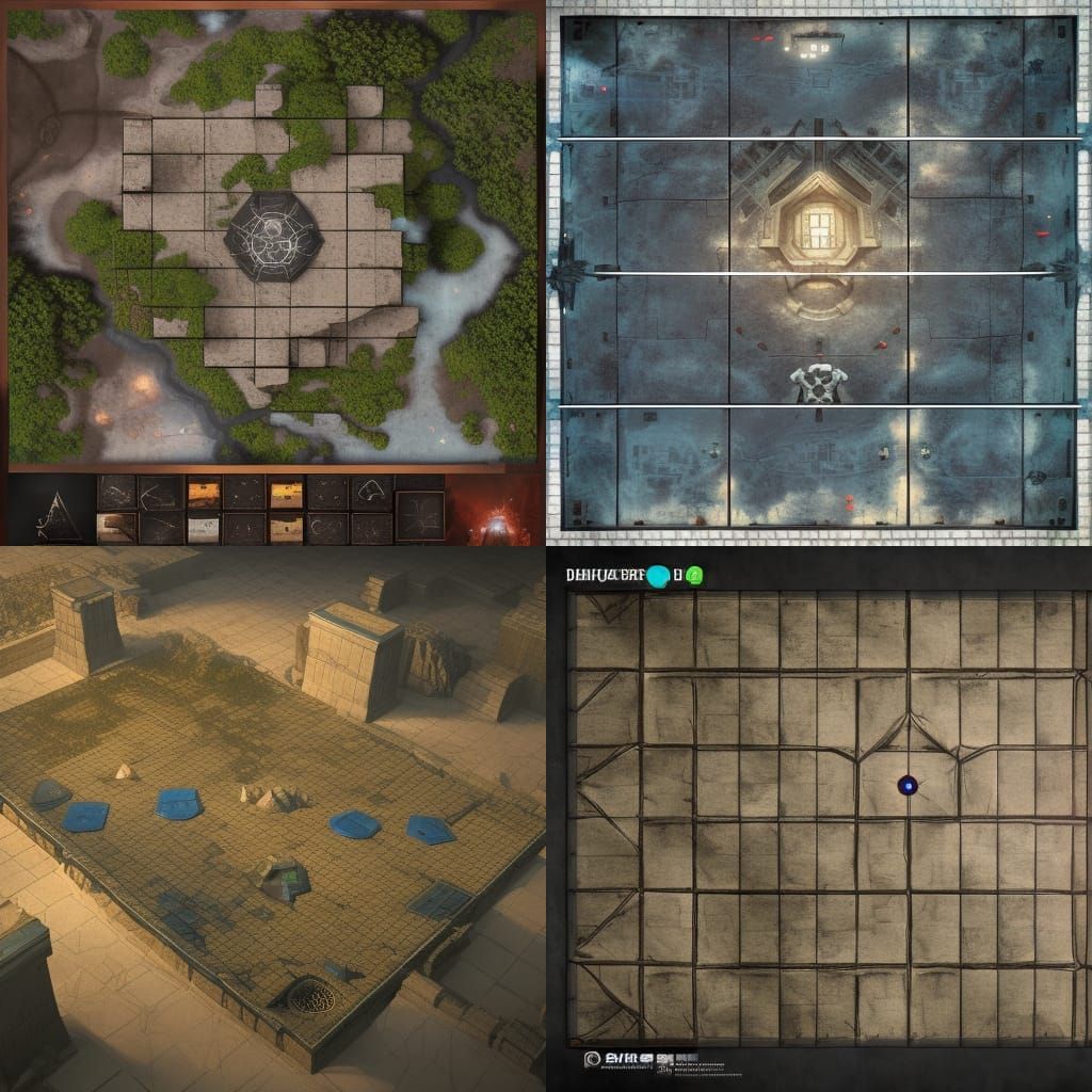 A Destiny 2 themed Dungeons and dragons map on a 200 square x 200 ...