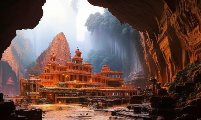 Underground Civilization - AI Generated Artwork - NightCafe Creator