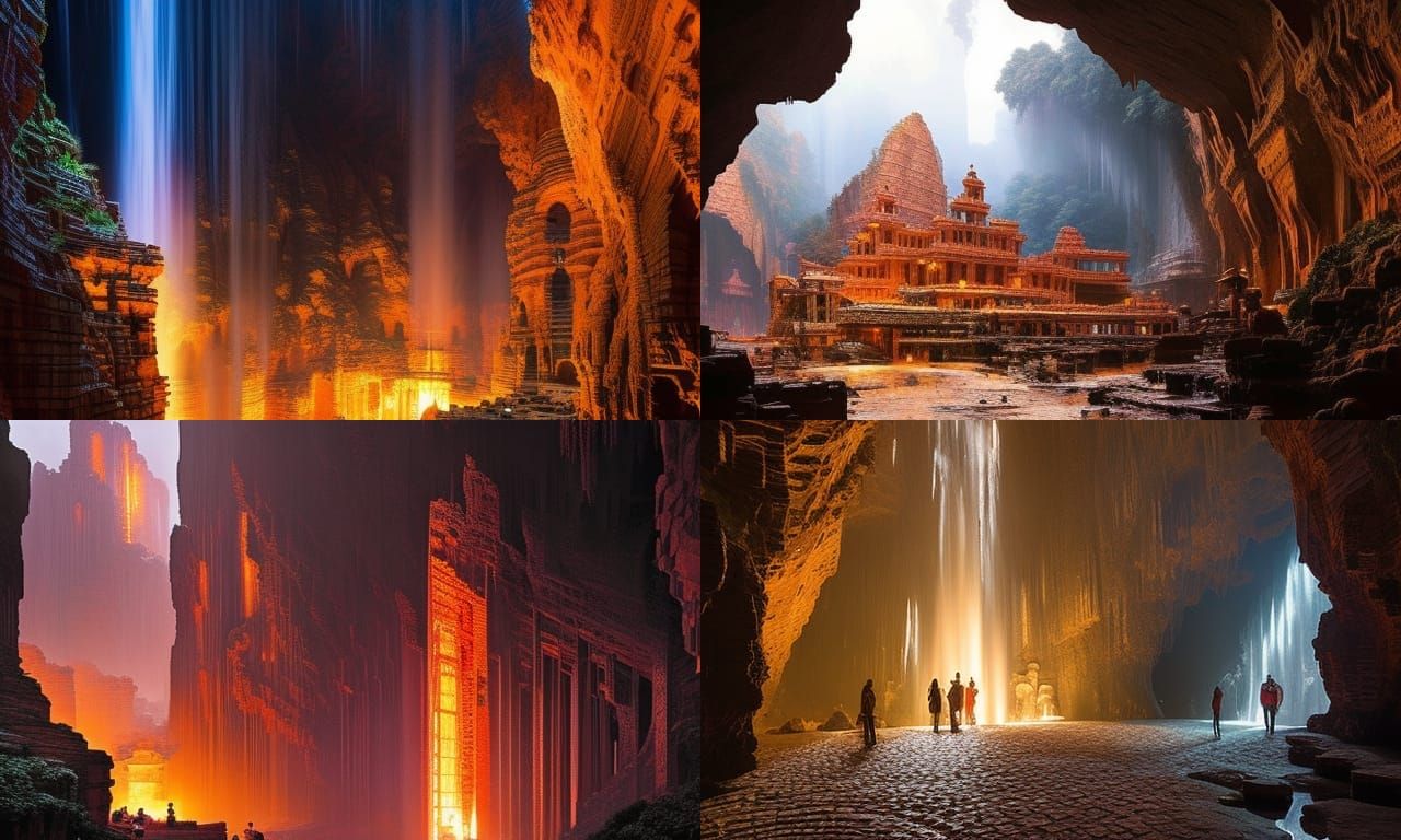 Underground Civilization - AI Generated Artwork - NightCafe Creator