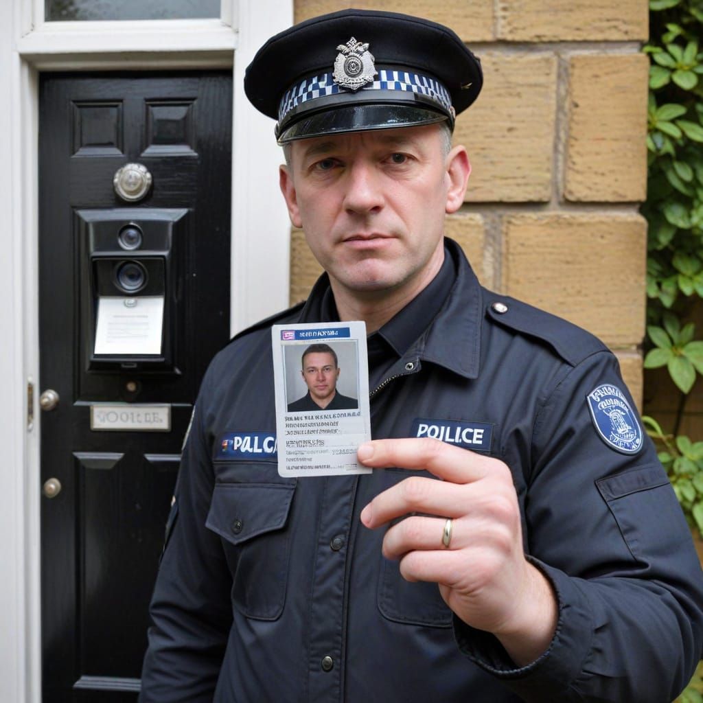 A plain-clothes police officer shows his identification card in a ...