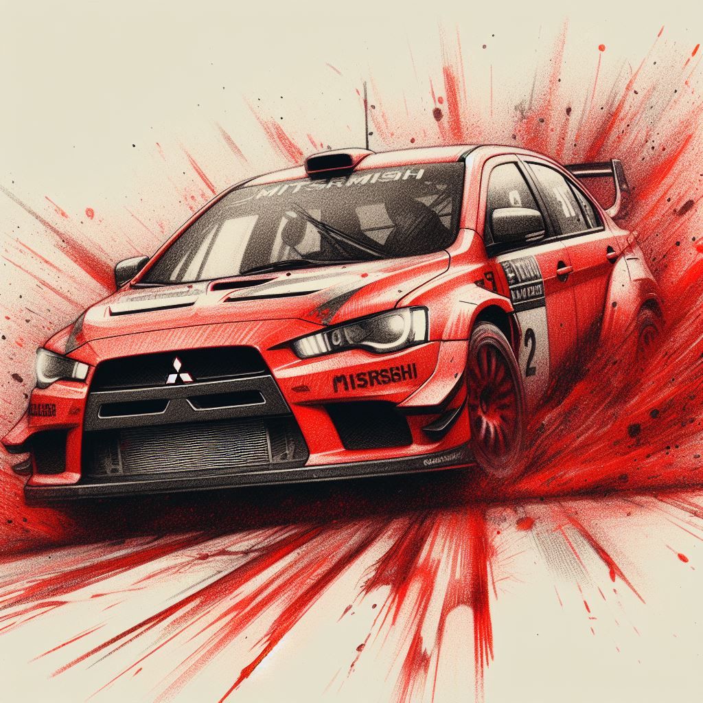 Lancer EVO X - AI Generated Artwork - NightCafe Creator