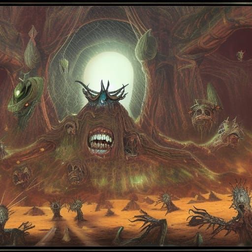 giants, interdimensional insectoids, evil, demonic, astral entity ...