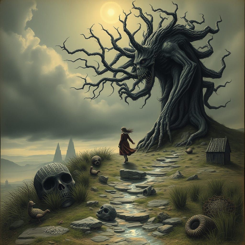 In the world of a creepy dream - Ethereal Nightmare Landscap...