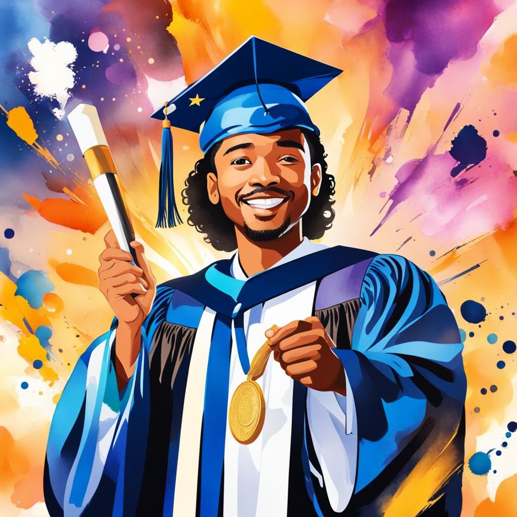 Vibrant Victory - A Graduate’s Celebration - AI Generated Artwork ...