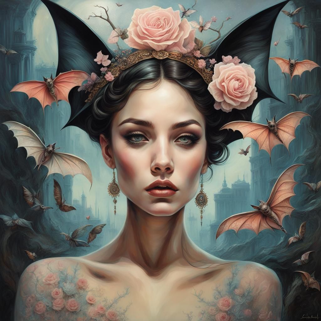 Bat Princess col v2 - AI Generated Artwork - NightCafe Creator