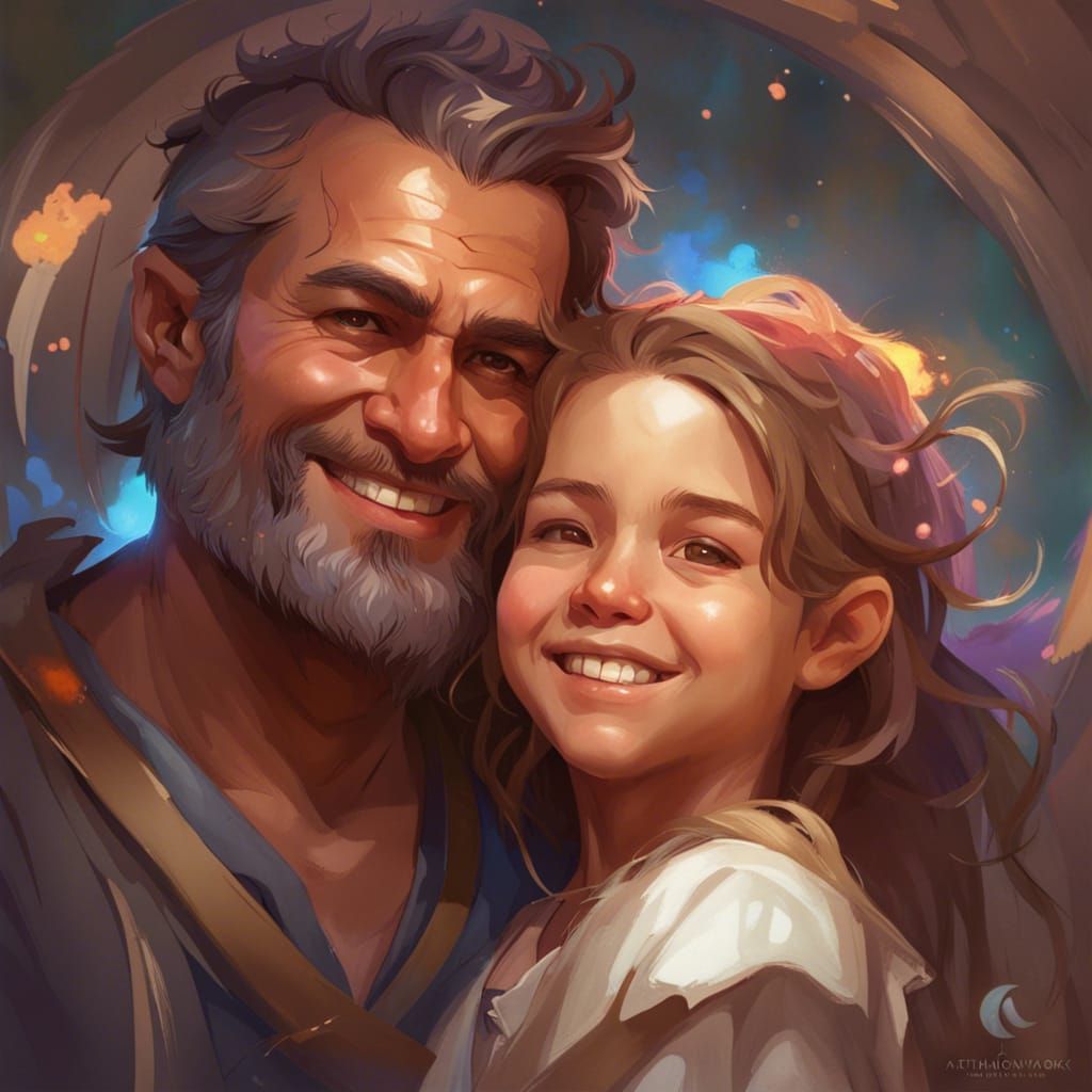 "Father-Daughter Bond" - AI Generated Artwork - NightCafe Creator