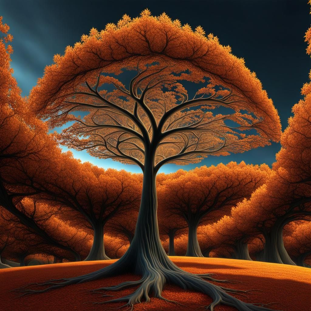 Mandelbrot Trees, Fractals in Fall, fibonacci in Autumn, wave function ...