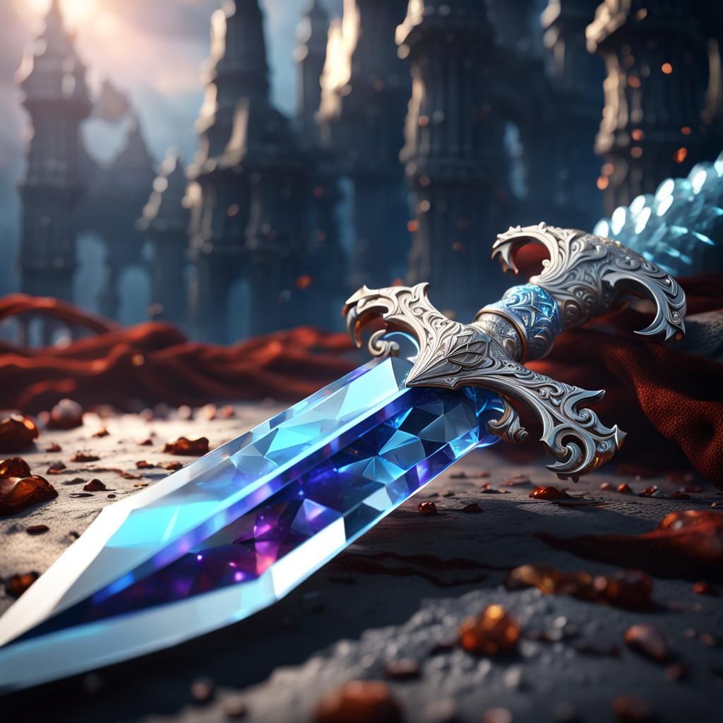 Crystal Sword - AI Generated Artwork - NightCafe Creator