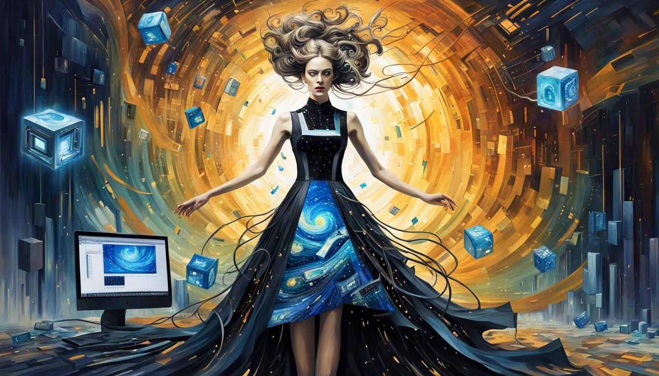 computer vortex - AI Generated Artwork - NightCafe Creator