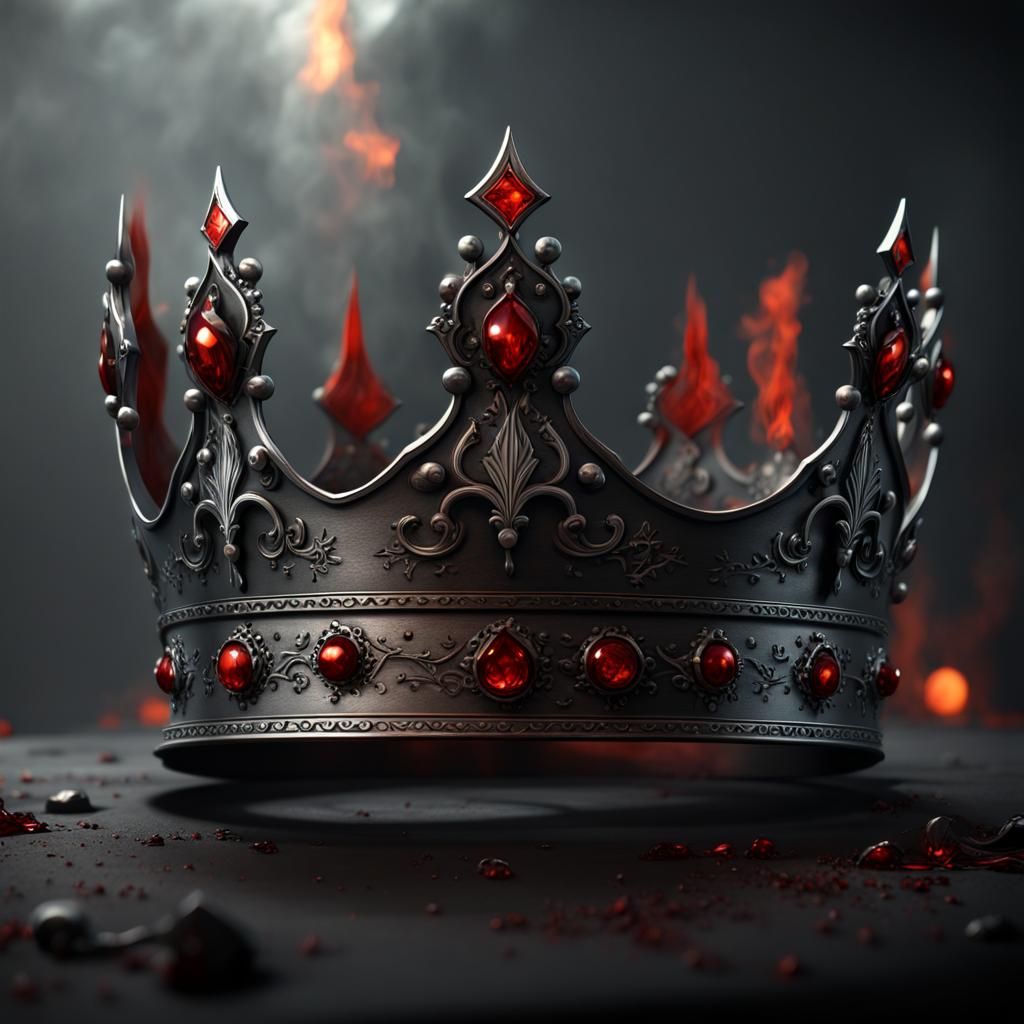 Blackish silver king crown - AI Generated Artwork - NightCafe Creator