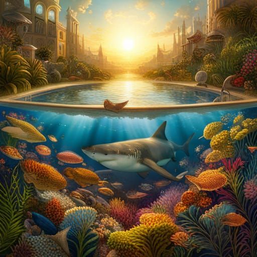 City of Sharks - AI Generated Artwork - NightCafe Creator