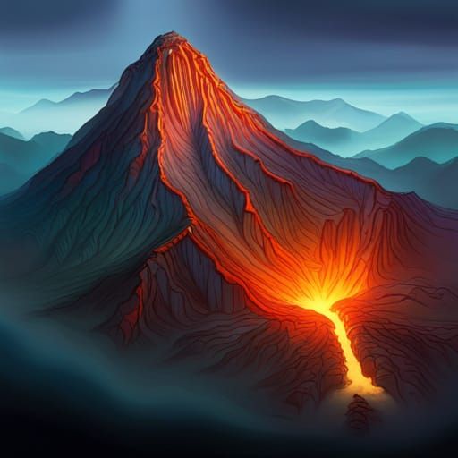 Lava Flow - AI Generated Artwork - NightCafe Creator