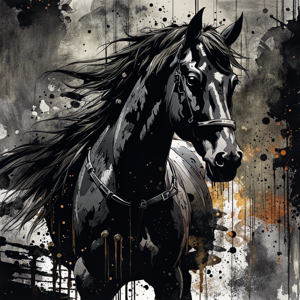 Goth horse - AI Generated Artwork - NightCafe Creator